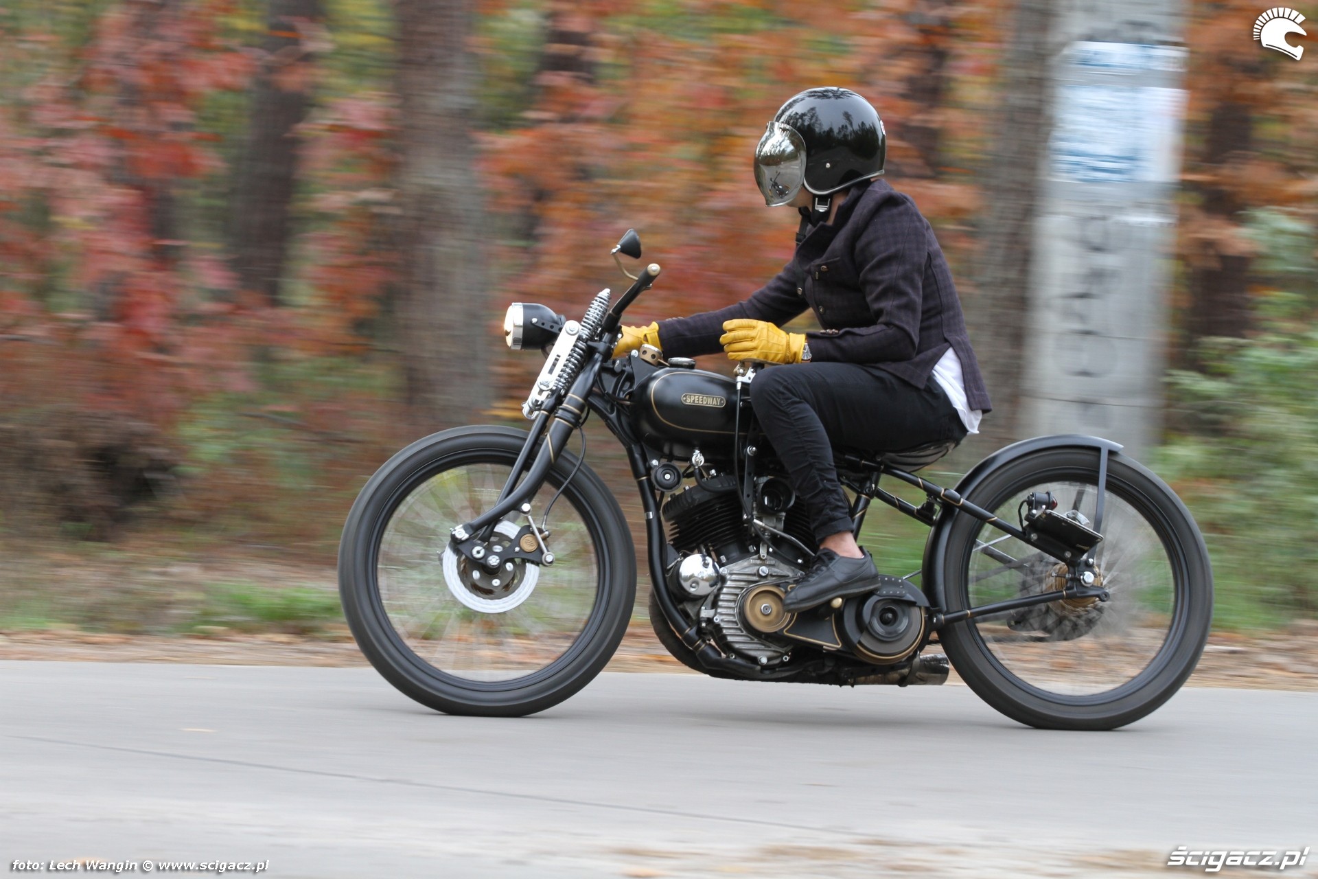 Zdjęcia: 01 WLA Speedway custom jazda - Wojenny WLA jako boardtracker ...