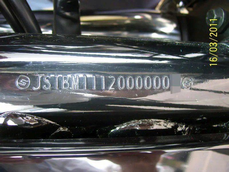 Zdjęcia: suzuki vin - Numer VIN motocykla Co to jest i jak go rozszyfrowac